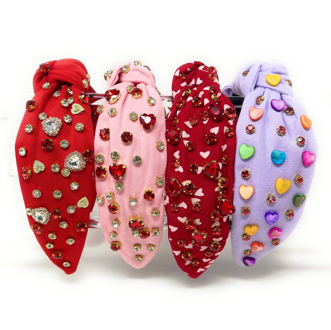 Heart Knot Headbands, Valentines Day Headbands, Valentines Knot ...
