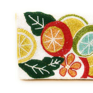 Citrus Bead Clutch Purse, Summer Crossbody Purse, Beaded Clutch Purse ...