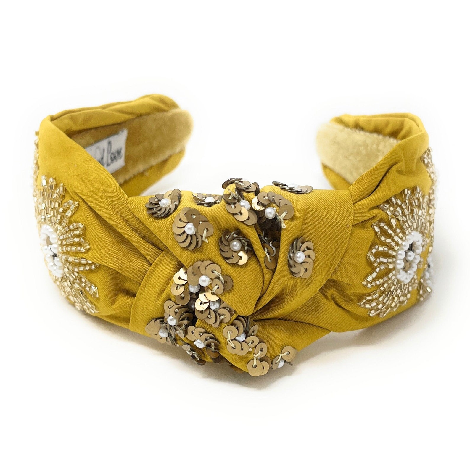 Hand Bead Knotted Headband, Knotted Headband, Wide Knot Headband ...