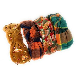 Fall Jeweled Knotted Headband, Fall Fashion Handcrafted Headbands for ...