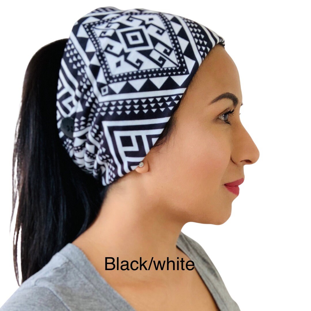 Wide Headband With Buttons, Wide Headbands for Nurse, Wide Headbands ...