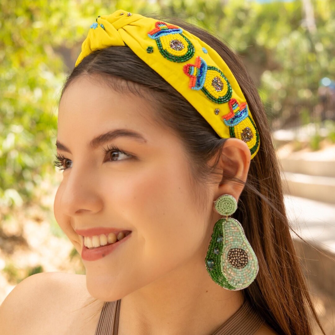 Cinco De Mayo Hand Beaded Knot Headband, Cinco De Mayo Knot Headband ...