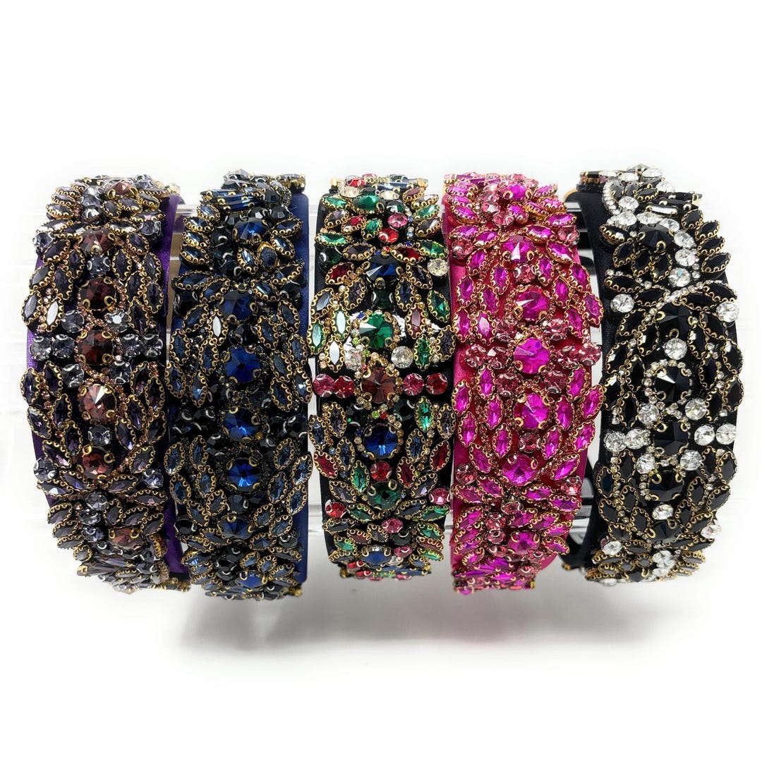 Luxurious Baroque Unique Headband With Handcrafted Jeweled ...