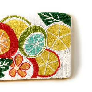 Citrus Bead Clutch Purse, Summer Crossbody Purse, Beaded Clutch Purse ...