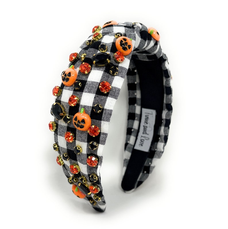 Halloween Jeweled Knot Headbands, Halloween Headbands, Candy Corn ...