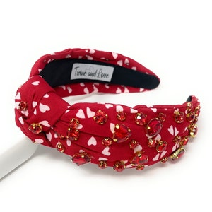 Heart Knot Headbands, Valentines Day Headbands, Valentines Knot ...