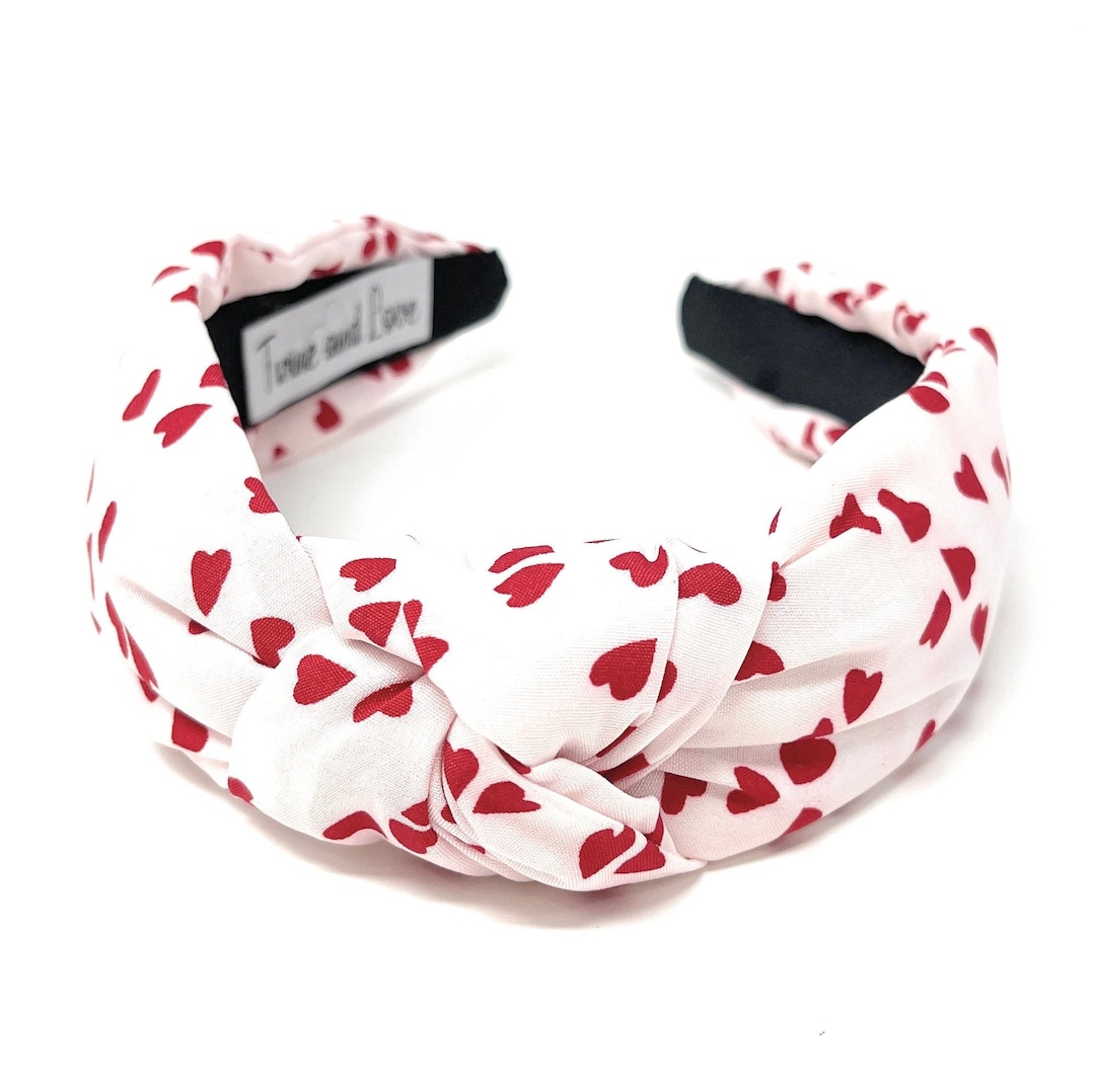 Hearts Top Knot Headband, Headbands for Women, V-day Headband ...