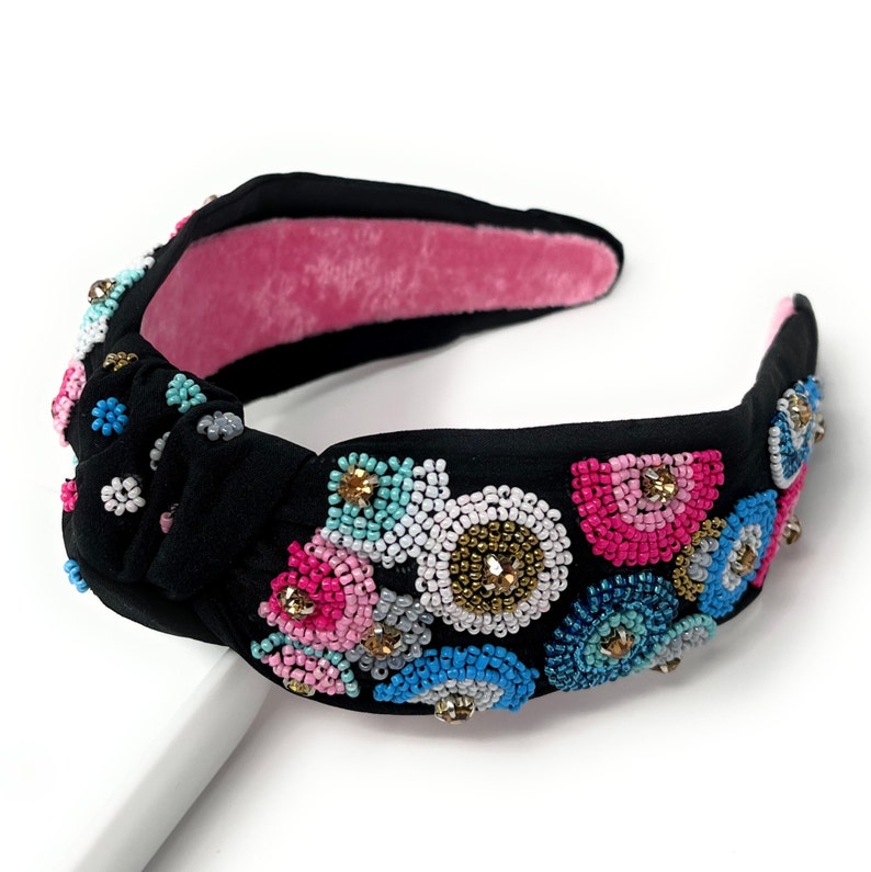Hand Bead Knot Headband Knotted Headband Wide Knot Headband - Etsy