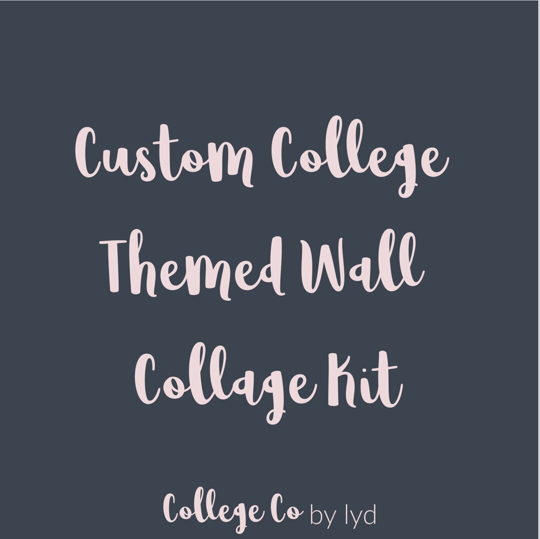 Custom College Themed Wall Collage Kit- 50 Pieces - Etsy