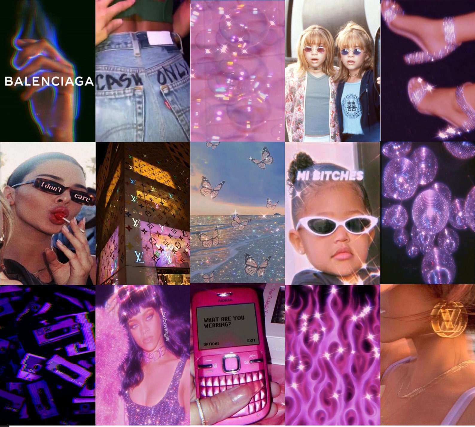 Bad and Boujee Aesthetic Wall Digital Collage Kit- 50 Pcs - Etsy