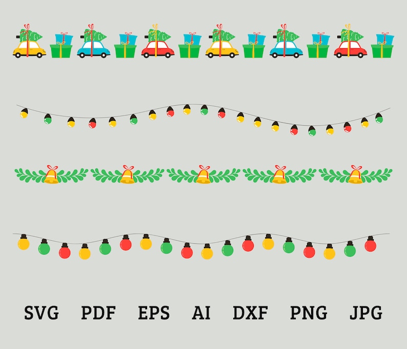 Christmas Lights SVG Lights String Svg Decoration SVG - Etsy