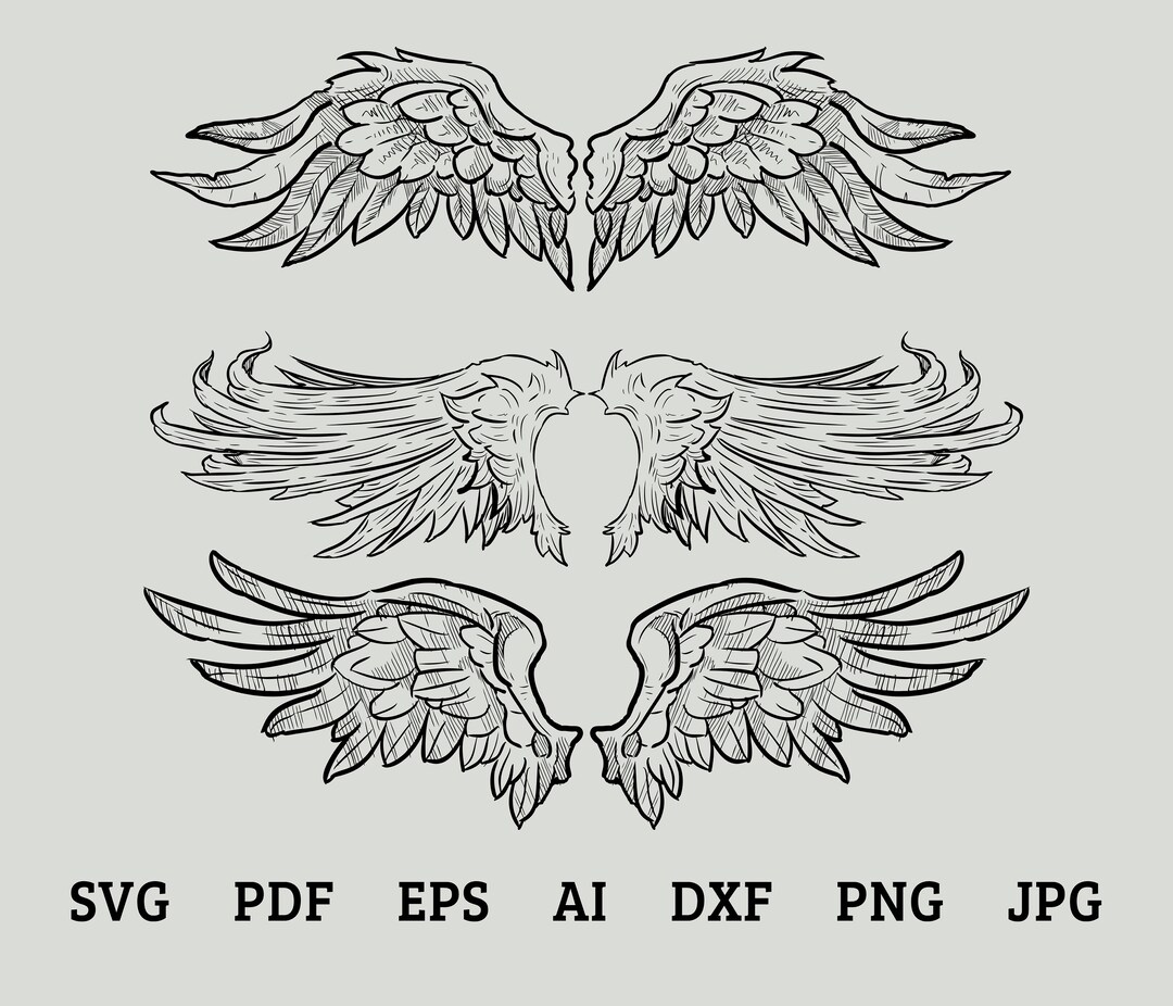 Alas SVG Big Wing Svg Alas SVG Alas SVG Alas Silueta Svg Archivo ...
