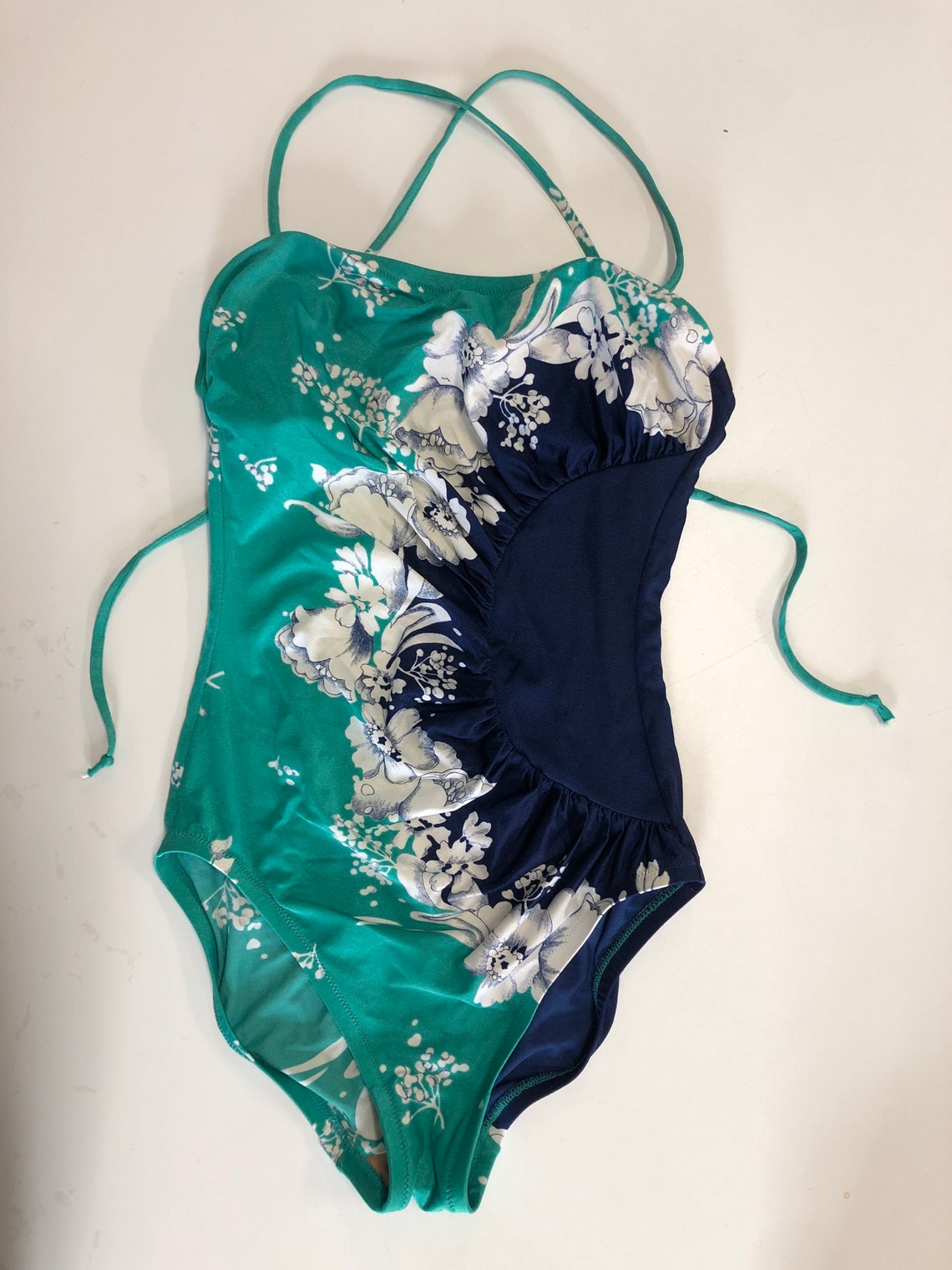 Vintage Swim Suit / 80s Vintage Bathing Suit / Asymmetrical / - Etsy