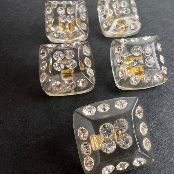 Clear Lucite Buttons - Etsy