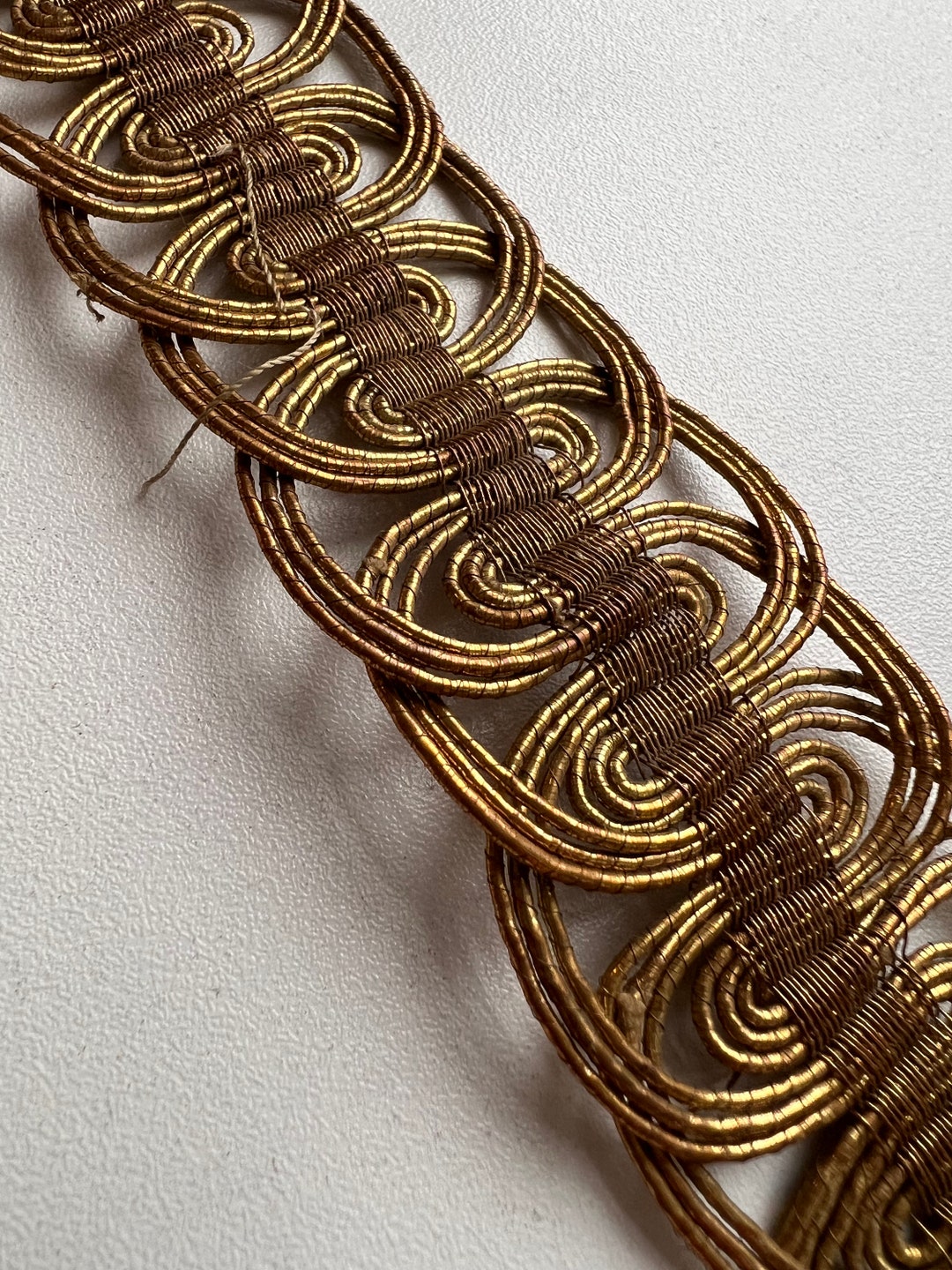 21 Antique French Gold Metal Trim 1800s 1 1/2 Wide Pc. B - Etsy