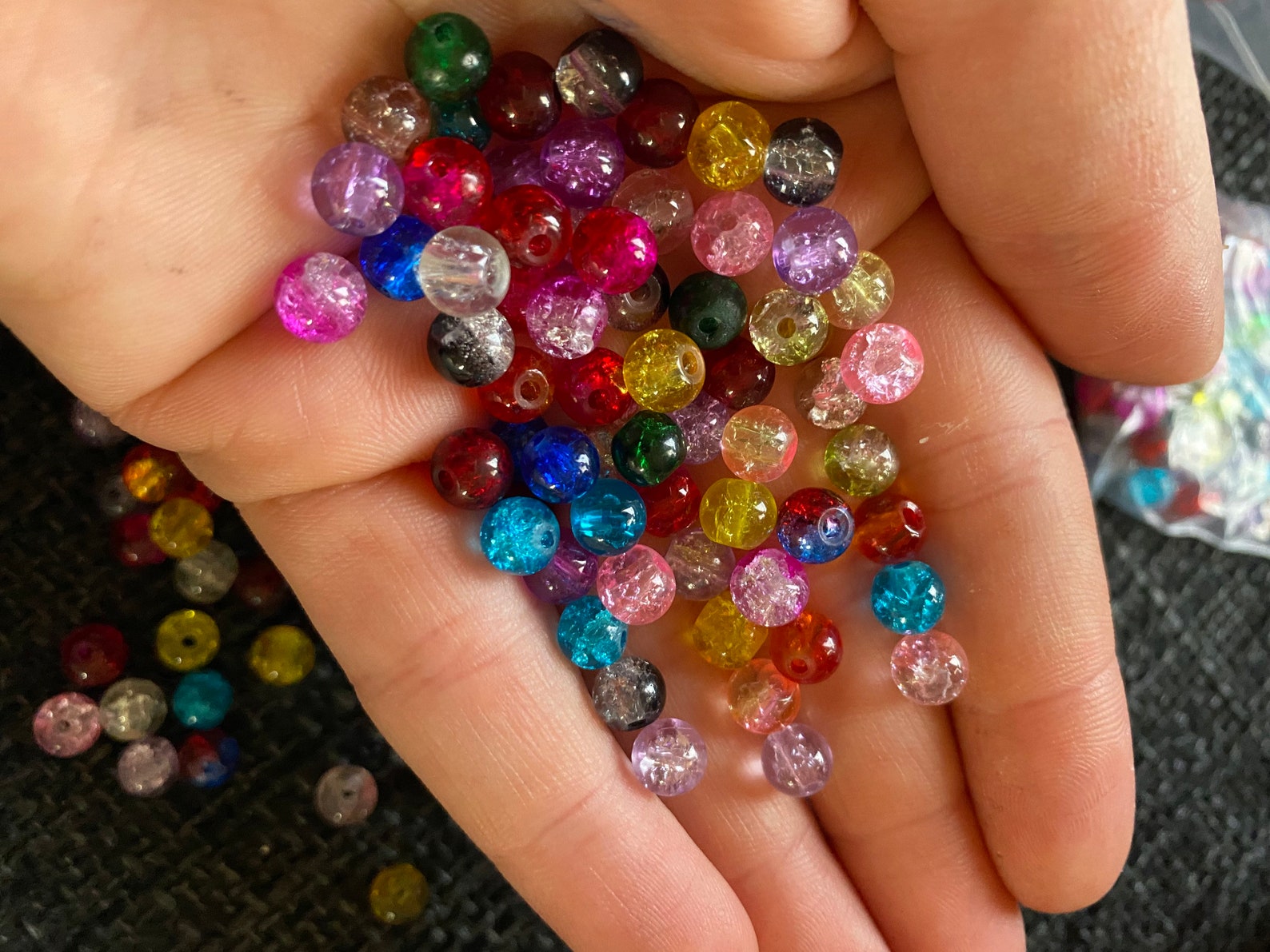 100 Multi Colored Circular Beads - Etsy