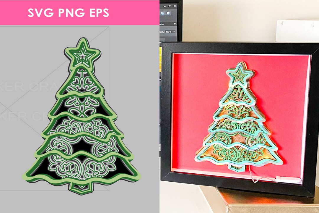 3D Layered Tree SVG Holiday SVG, 3d Svg, Cricut Svg, Multilayered ...