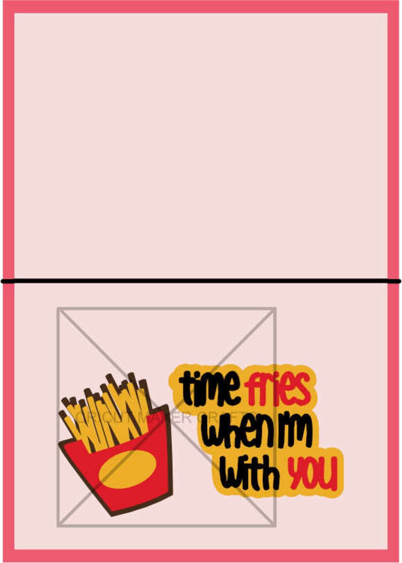 Kawaii Fast Food Pun Cards SVG Kit Bundle Burger Puns Fries - Etsy ...