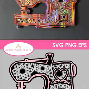 Sewing Machine 3D Multilayered Mandala SVG, 3D Layered Mandala SVG Cut ...