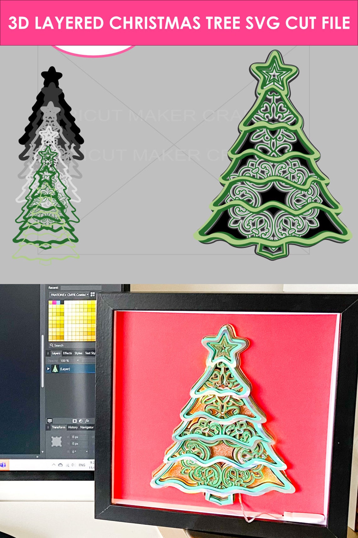 3D Layered Tree SVG Holiday SVG 3d Svg Cricut Svg - Etsy Australia