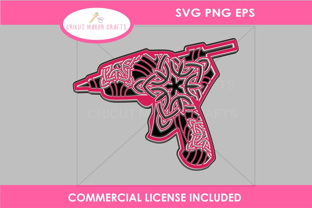 Glue Gun 3D Multilayered Mandala SVG, 3D Layered Mandala SVG Cut File ...