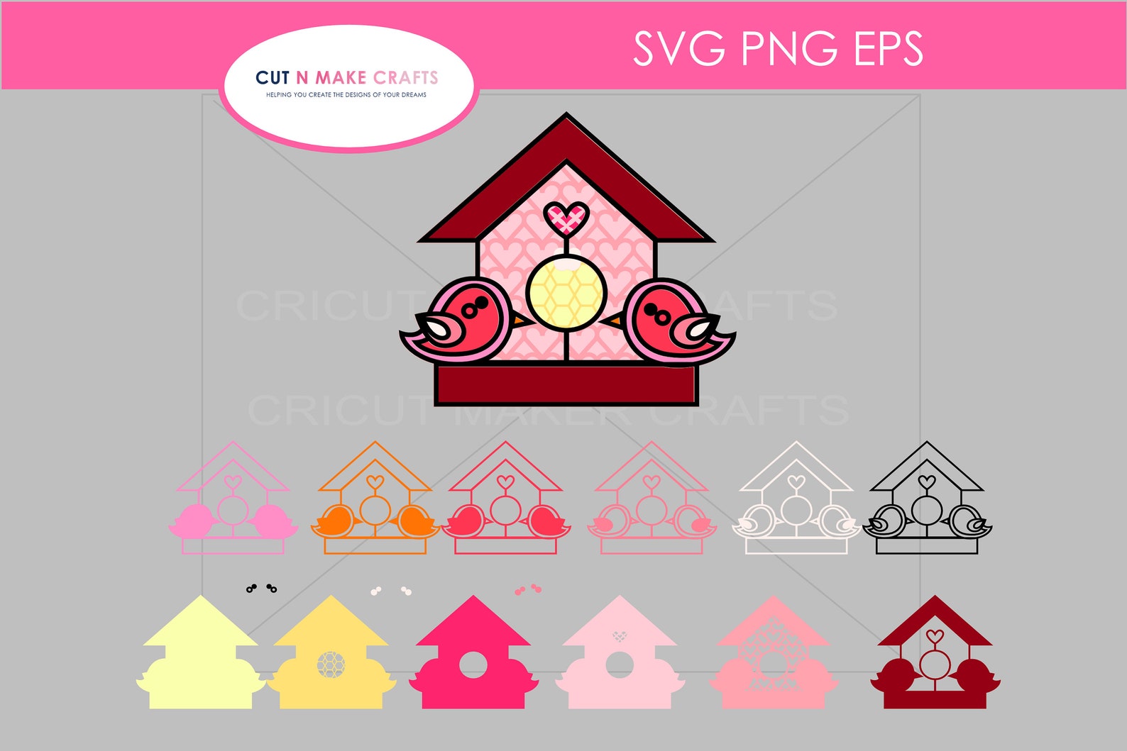 3D Layered Birdhouse SVG Bird House SVG Love SVG 3d Bird House Svg Love ...