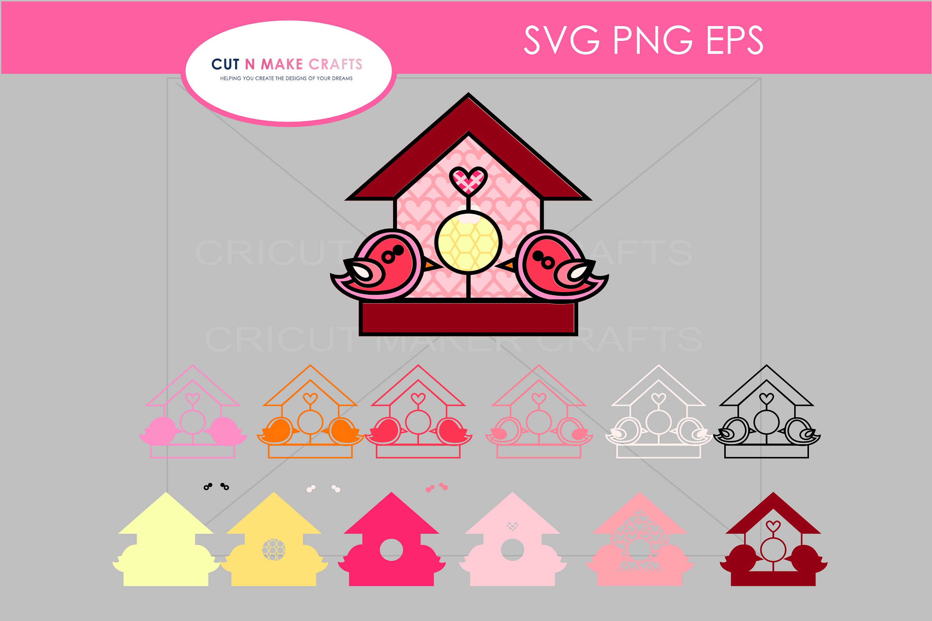 3D Layered Birdhouse SVG Bird House SVG Love SVG 3d Bird House Svg Love ...