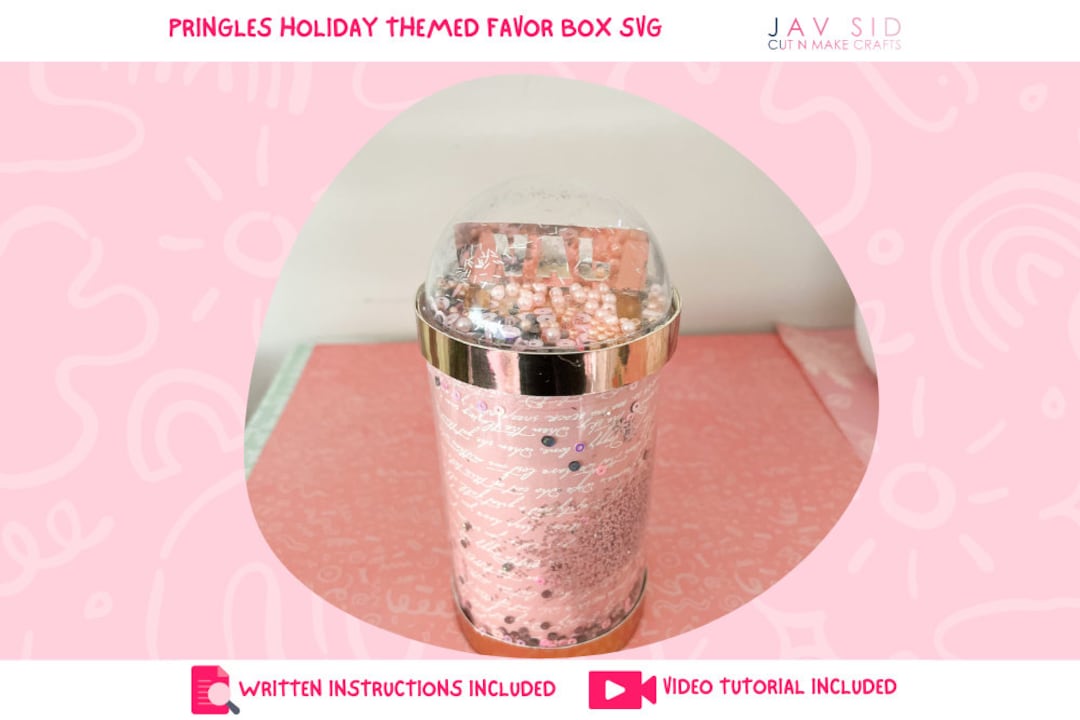 Pringles Holiday Themed Favor Box SVG | Chips Can Favor Box SVG | Favor ...