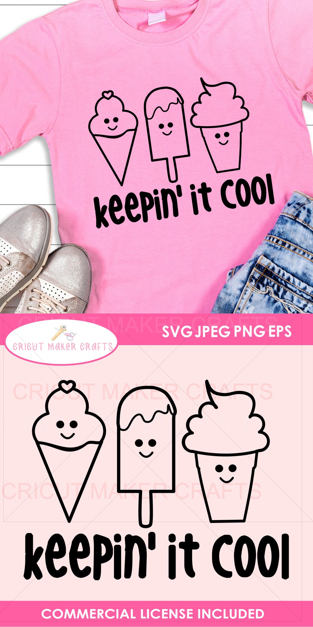 Keepin' It Cool Kawaii SVG Cut File for Cricut HTV for - Etsy Australia