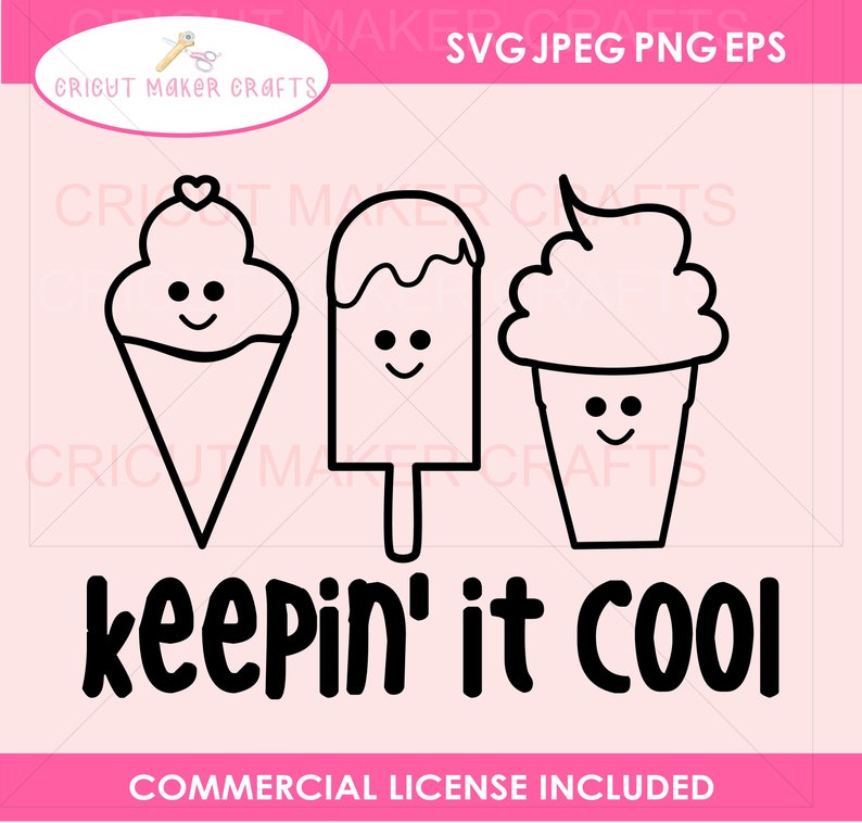 Keepin' It Cool Kawaii SVG Cut File for Cricut HTV for - Etsy Australia