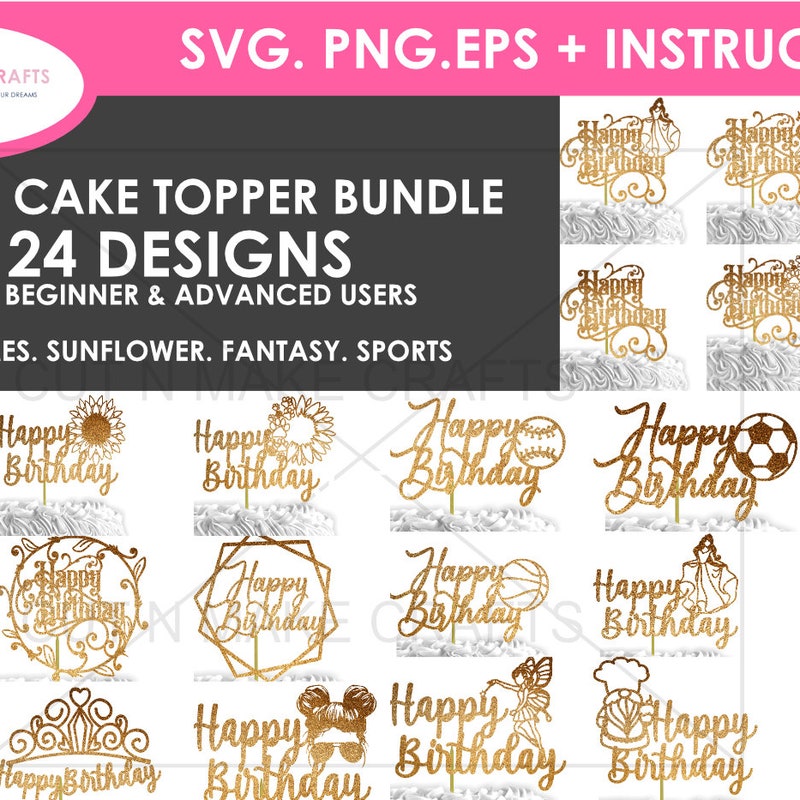 Cake Topper Svg - Etsy