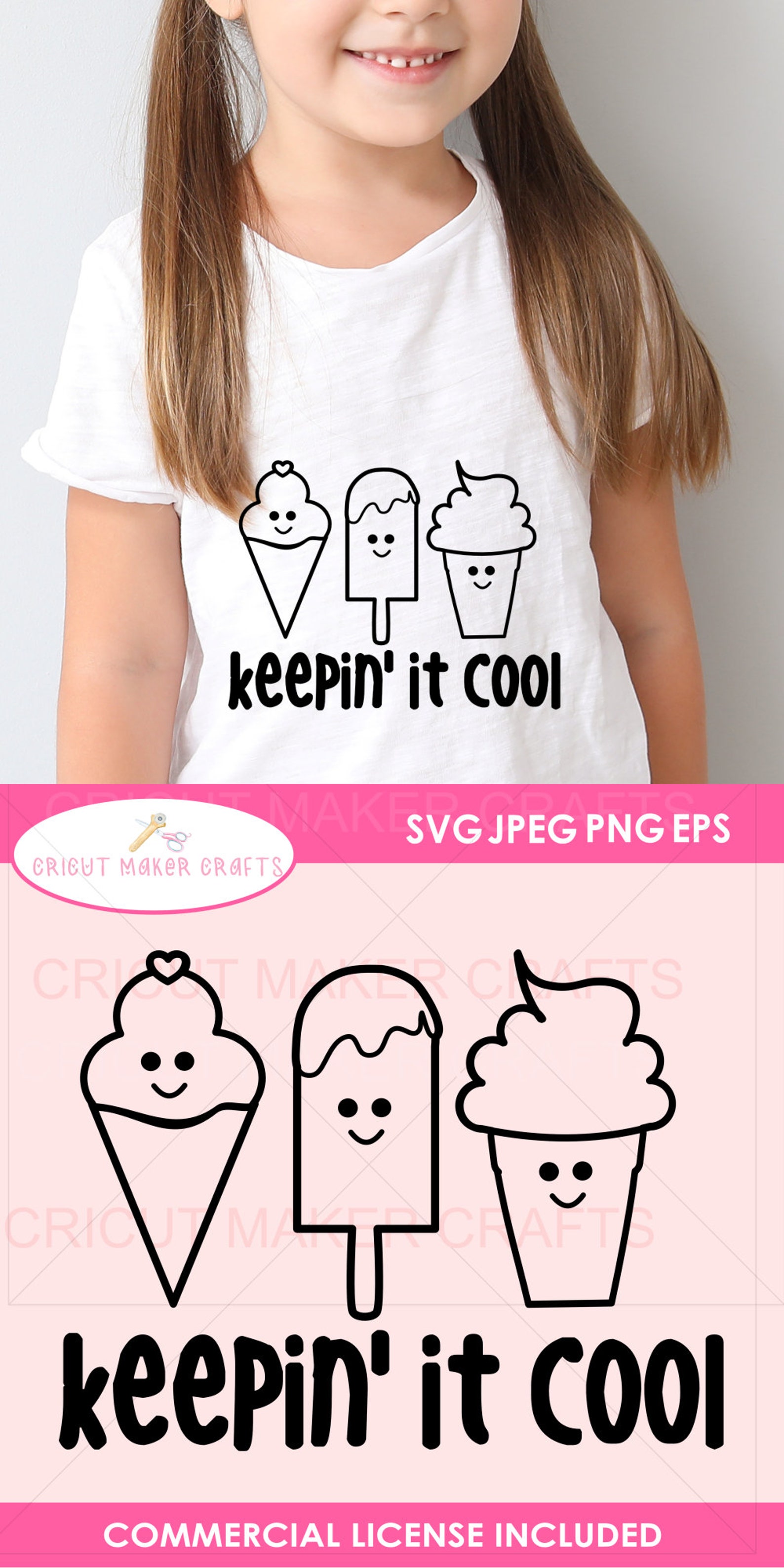 Keepin' It Cool Kawaii SVG Cut File for Cricut HTV for - Etsy Australia