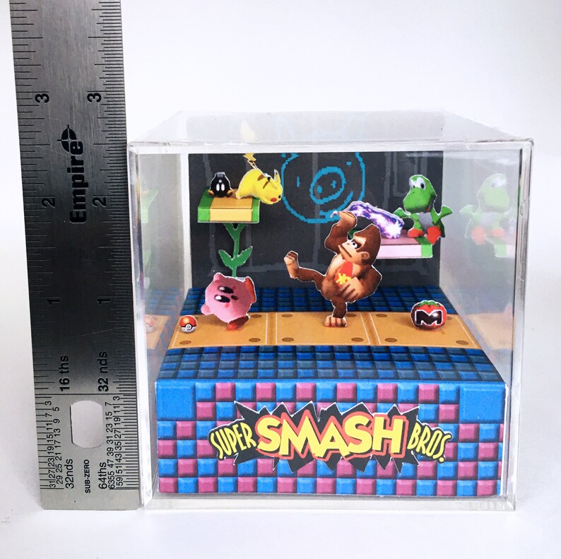 Super Smash Bros 3D Diorama Cube | Etsy