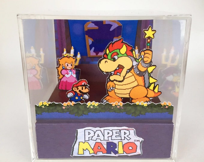 Paper Mario 3D Diorama Cube - Etsy