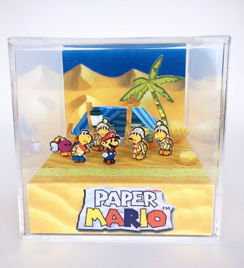 Paper Mario N64 3D Diorama Cube Kolorado's Camp - Etsy