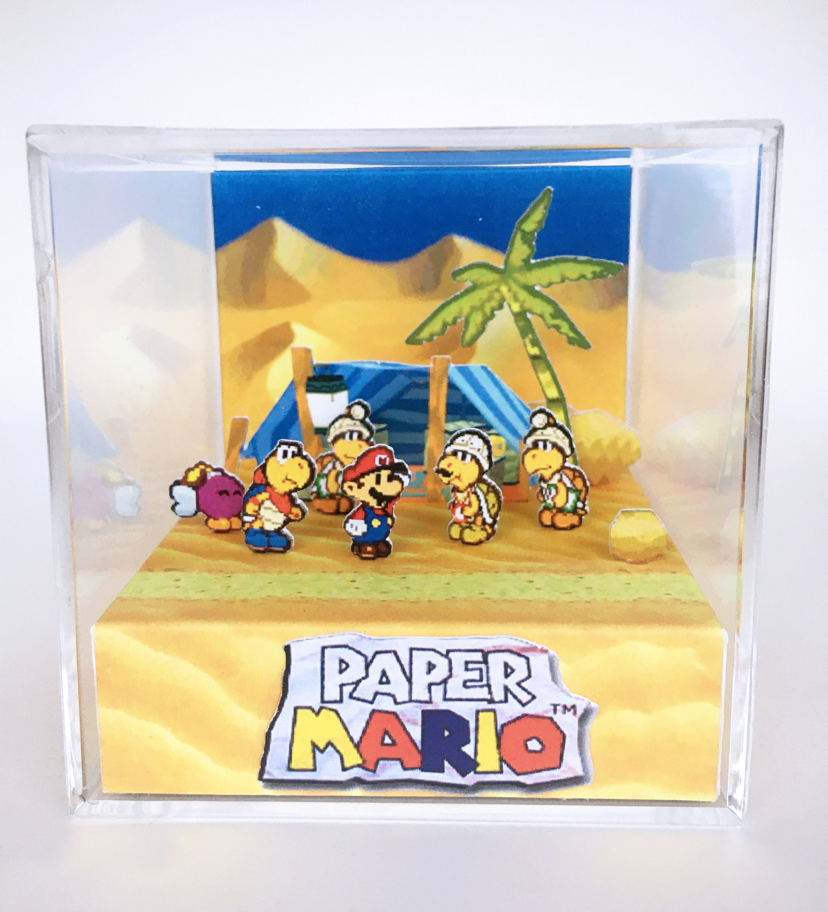 Paper Mario N64 3D Diorama Cube Kolorado's Camp | Etsy