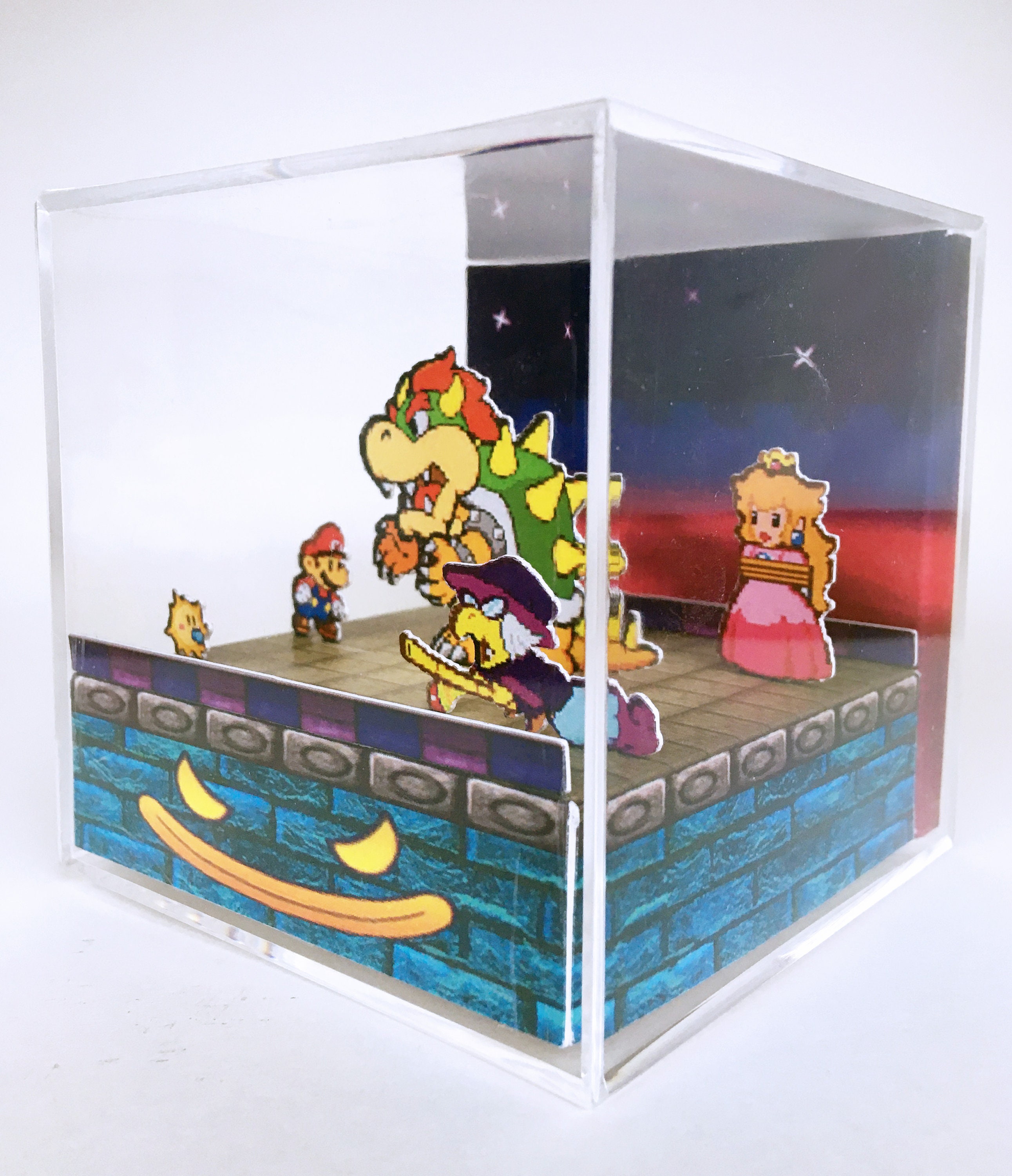 Paper Mario N64 3D Diorama Cube the Final Battle | Etsy