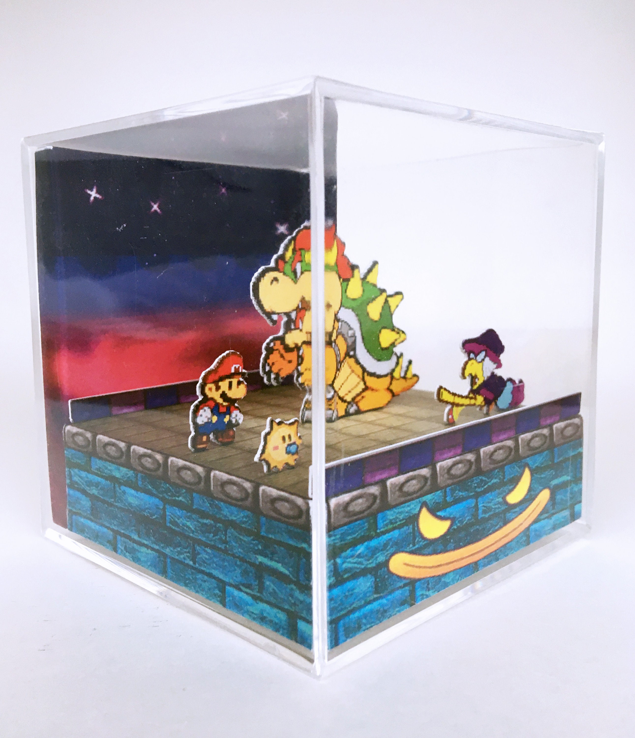 Paper Mario N64 3D Diorama Cube the Final Battle | Etsy