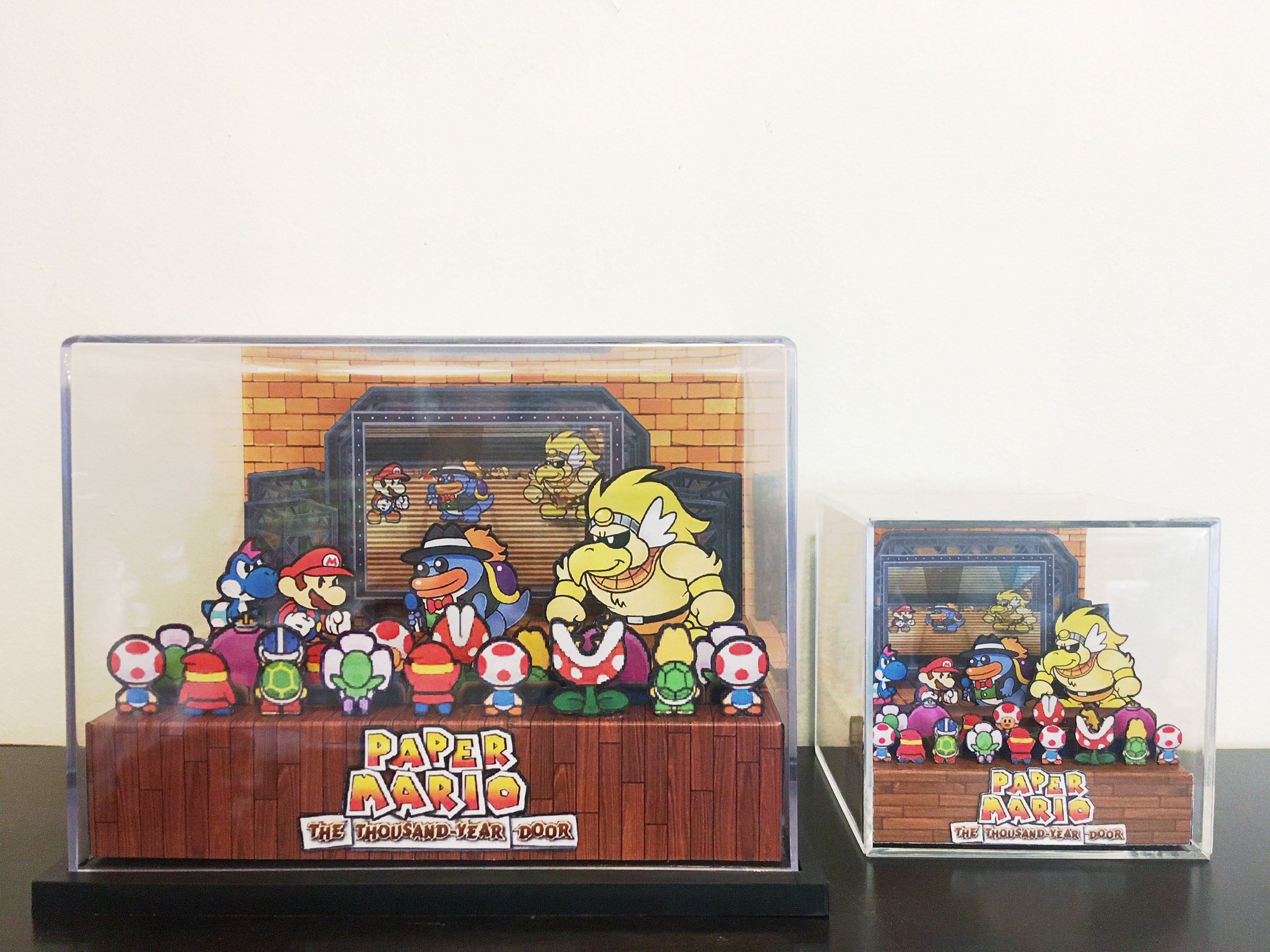 Paper Mario Thousand Year Door 3D Diorama Cube Glitz Pit - Etsy