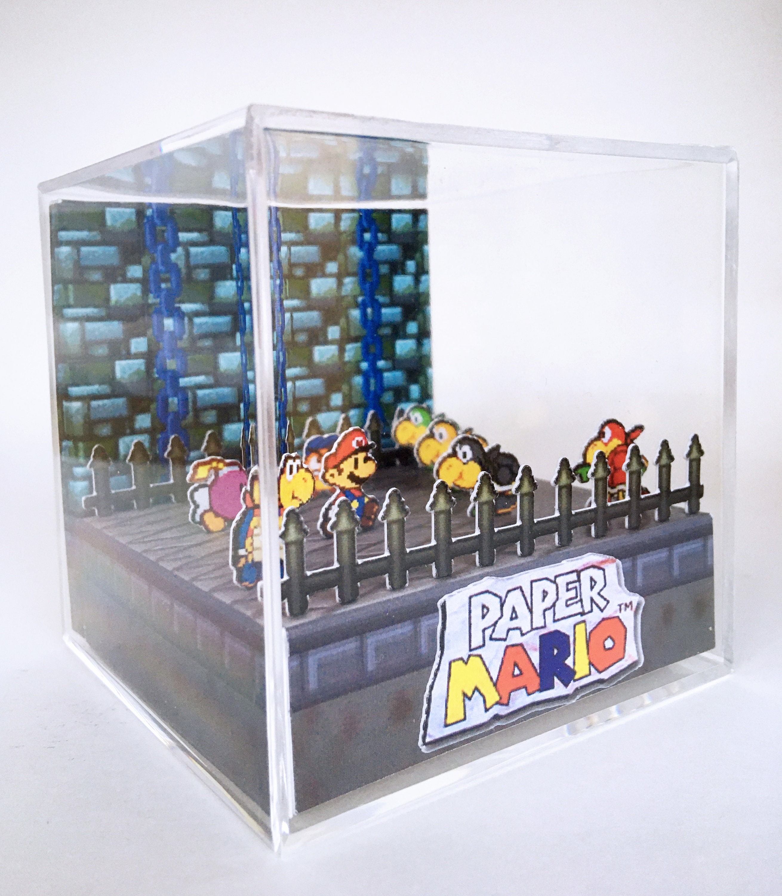 Paper Mario N64 3D Diorama Cube Koopa Bros. Fight | Etsy Canada