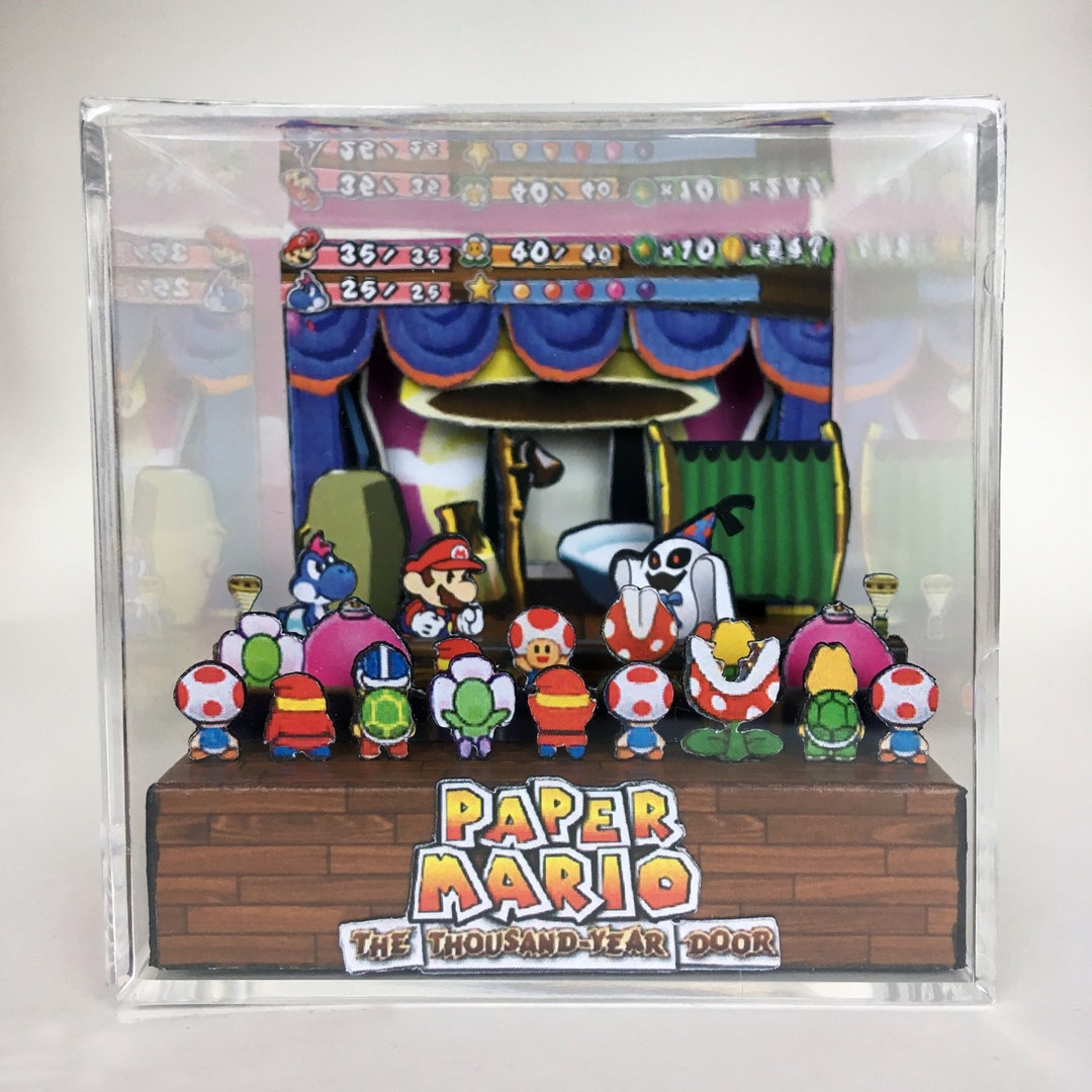 Paper Mario Thousand Year Door 3D Diorama Cube - Doopliss Fight - Etsy