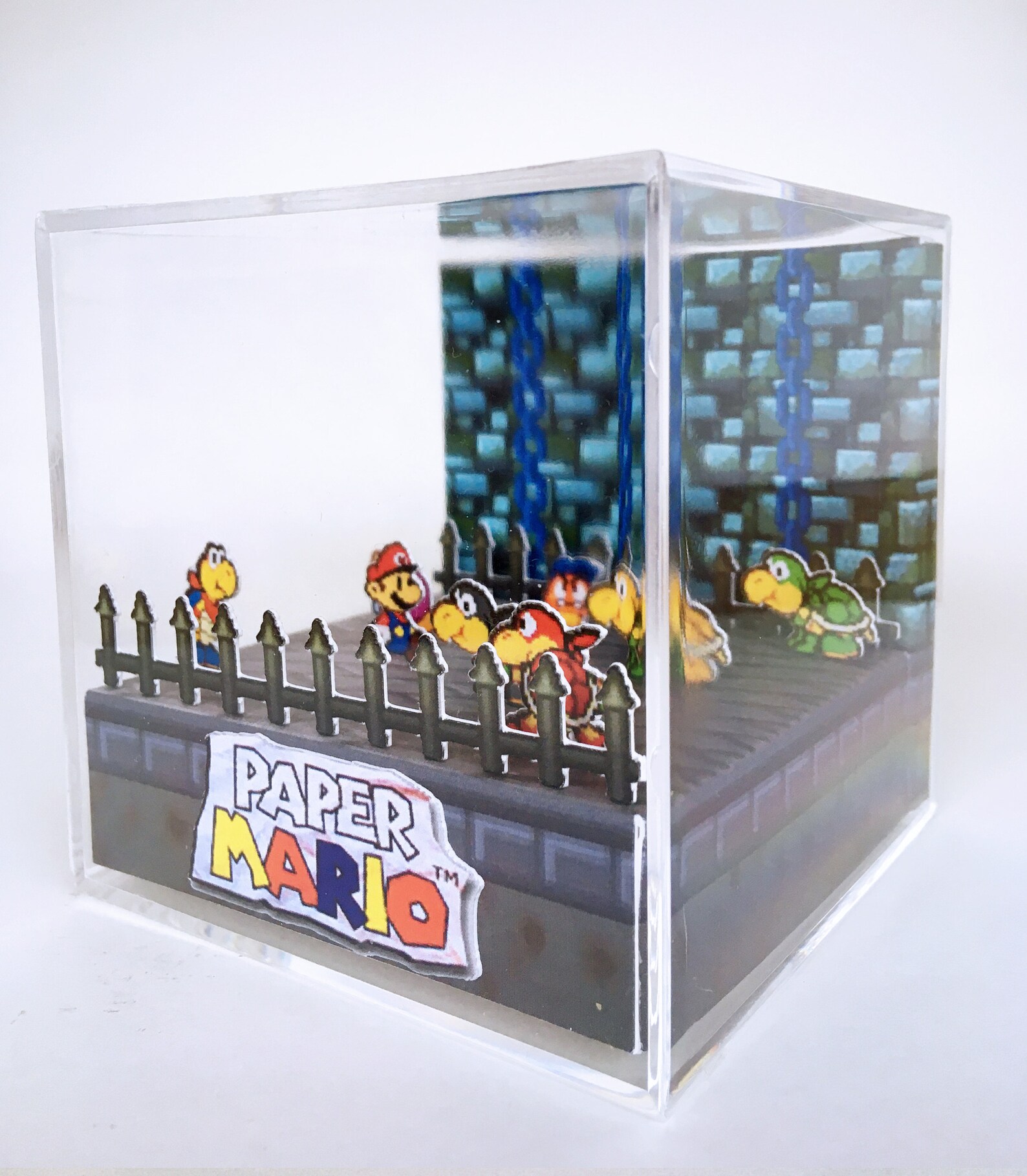 Paper Mario N64 3D Diorama Cube Koopa Bros. Fight | Etsy Canada