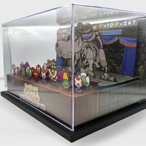 Paper Mario Thousand Year Door 3D Diorama Cube Large Bonetail Fight - Etsy