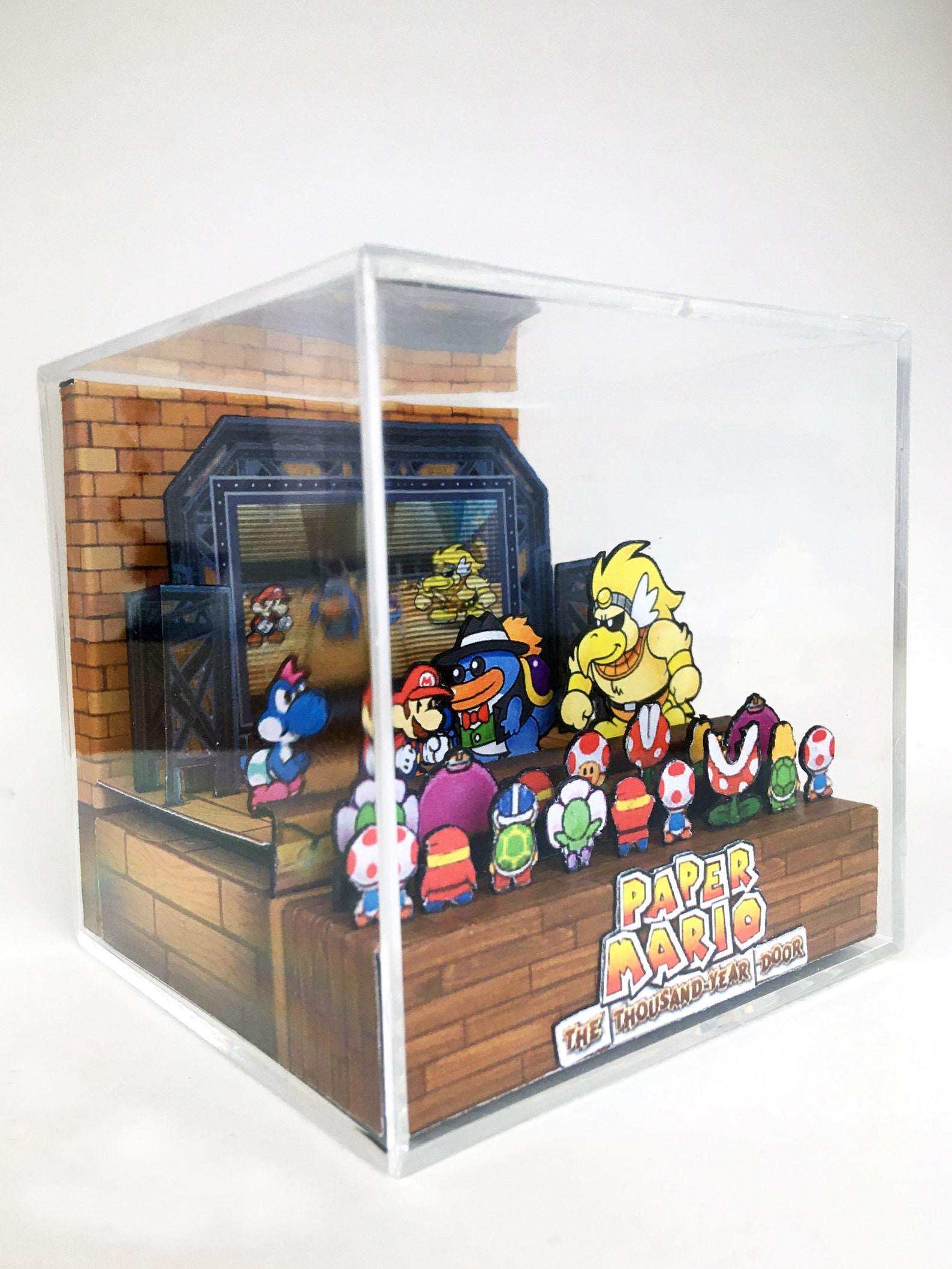 Paper Mario Thousand Year Door 3D Diorama Cube Glitz Pit - Etsy