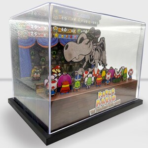 Paper Mario Thousand Year Door 3D Diorama Cube Large Bonetail Fight - Etsy