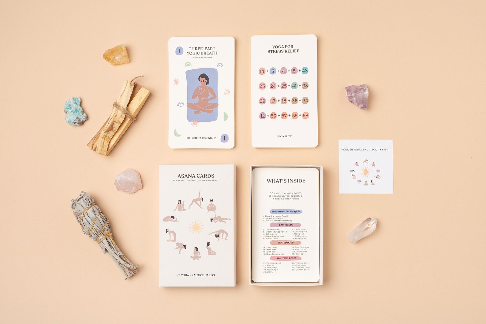 ASANA CARDS Yoga Pose Cards Yoga Cards Yoga Poses Yoga - Etsy