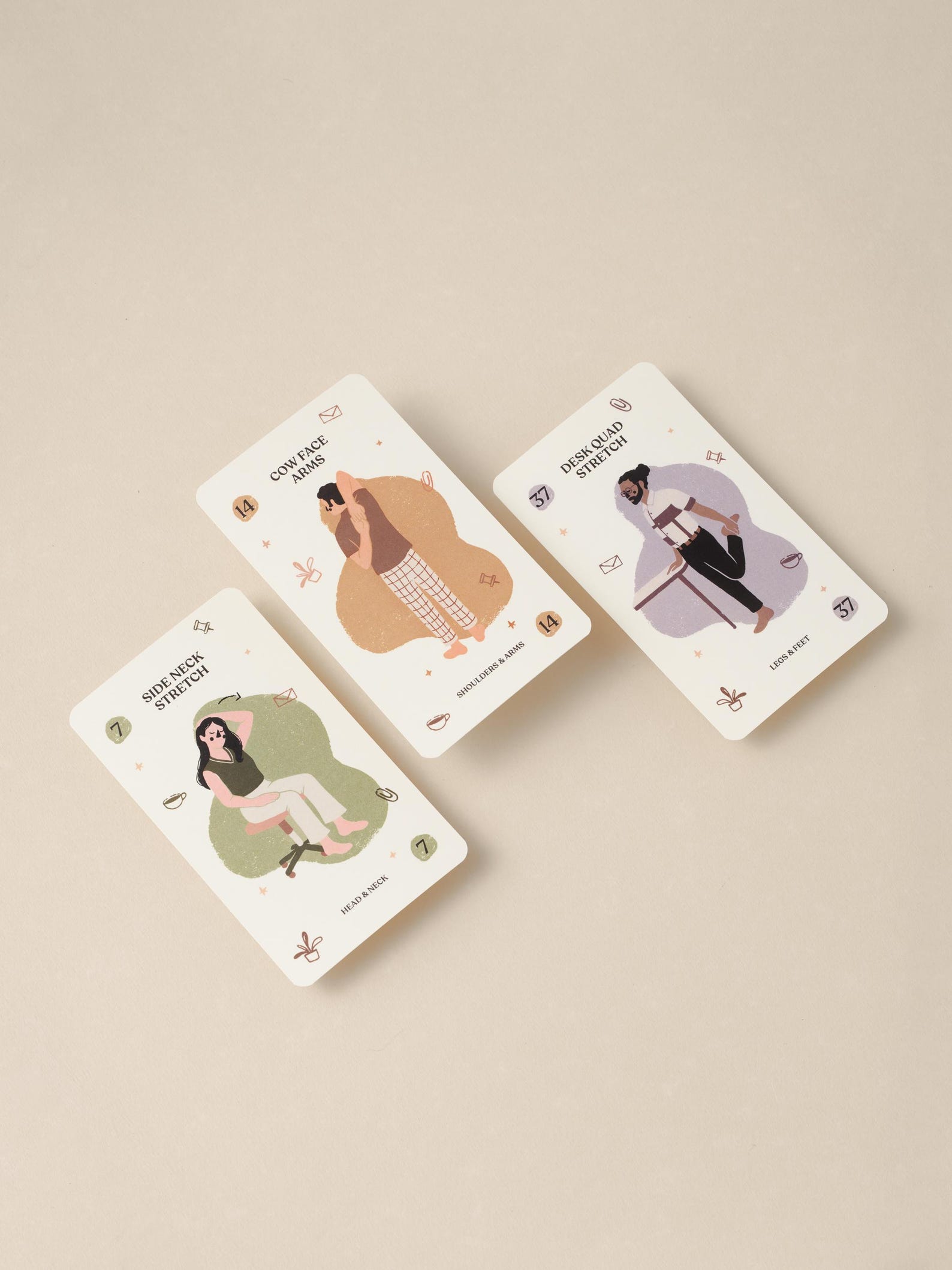 Desk Yoga Asana Cards, Office Exercise, Corporate Wellness - Etsy