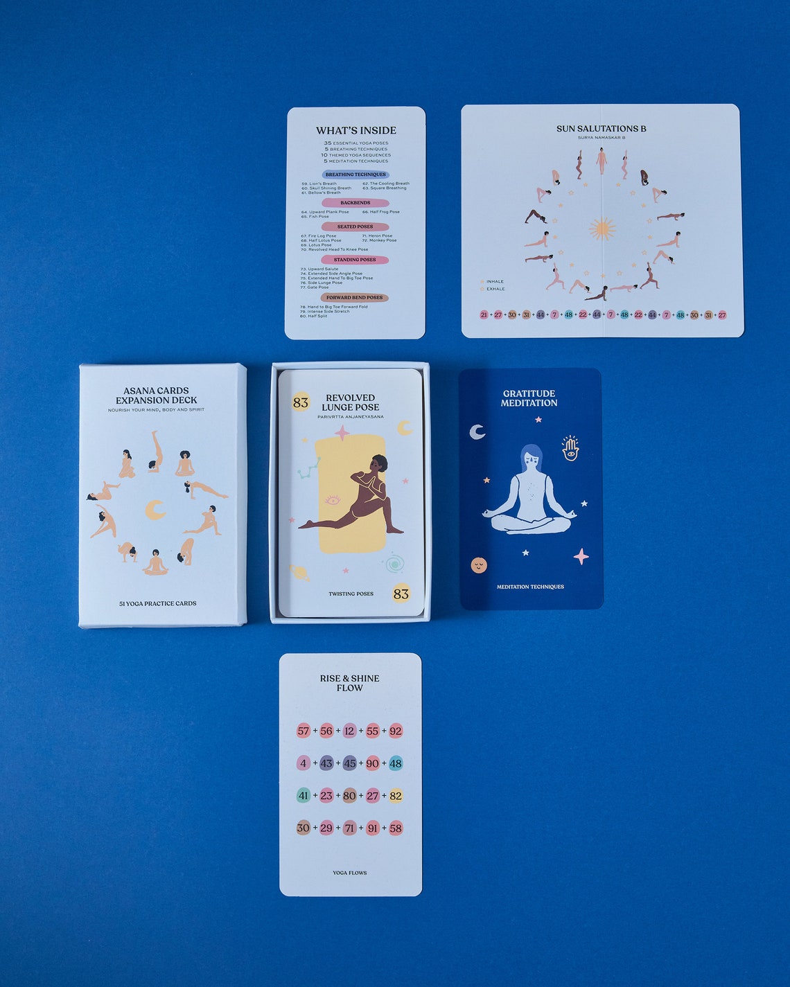 ASANA CARDS EXPANSION Deck Moon Edition Yoga Practice Cards - Etsy
