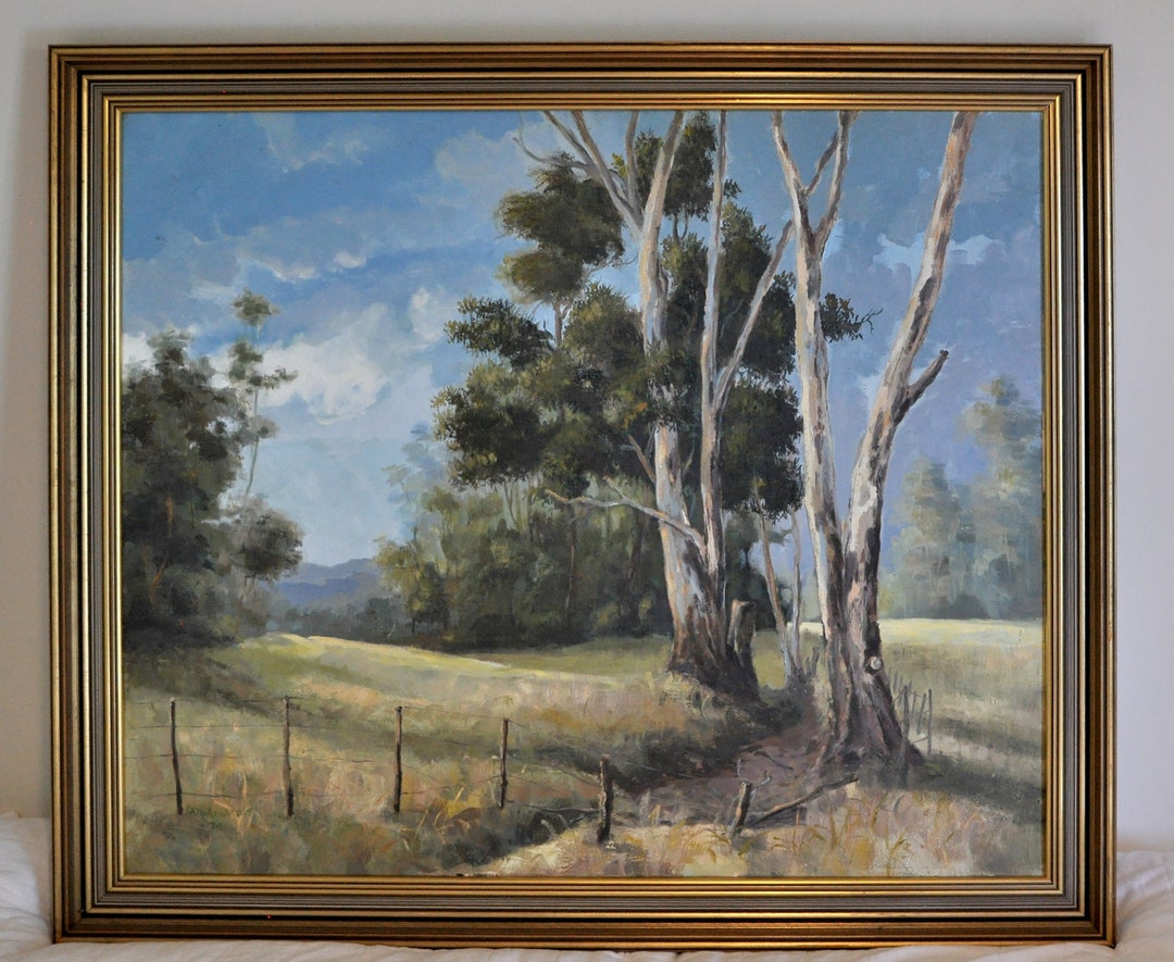 RAJA AZHAR IDRIS Australian Bush Scene, Oil Painting , Purchased at ...