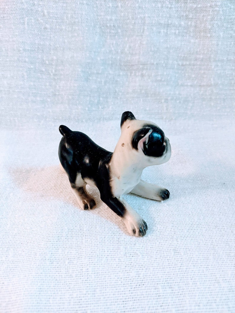 Boston Terrier Figurine made in Japan - Etsy